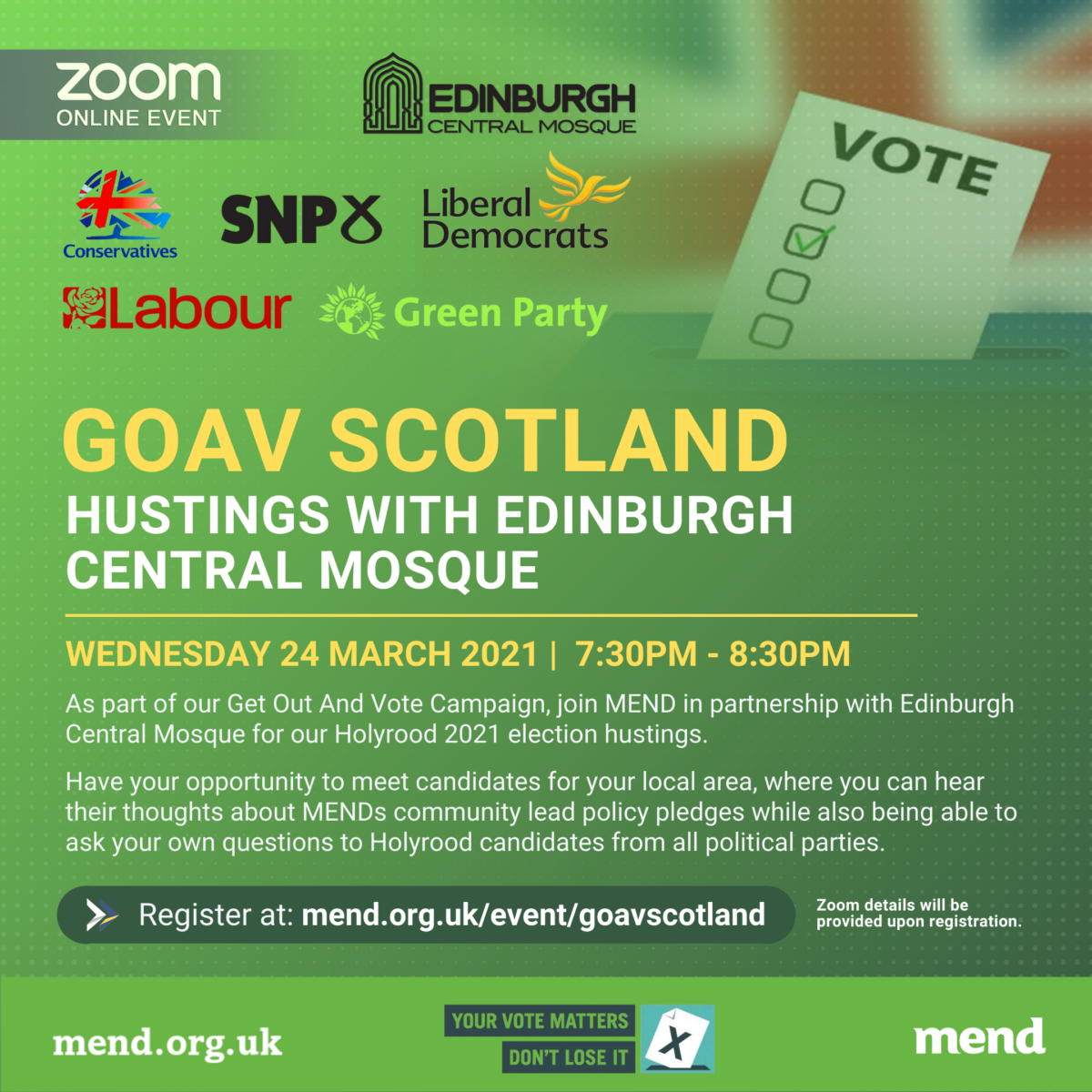 GOAV Scotland: Hustings with Edinburgh Central Mosque - Muslim ...